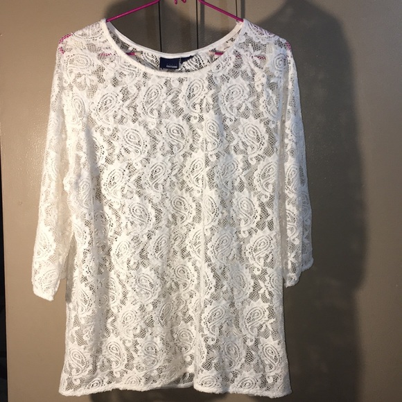 Basic Editions | Tops | Basic Edition Lace Top | Poshmark